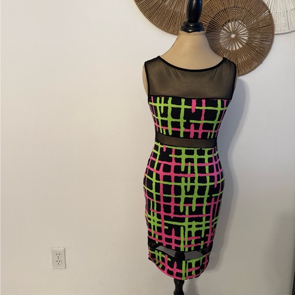 cameo | Dresses | Cameo Vibrant Grid Midi Dress | Poshmark